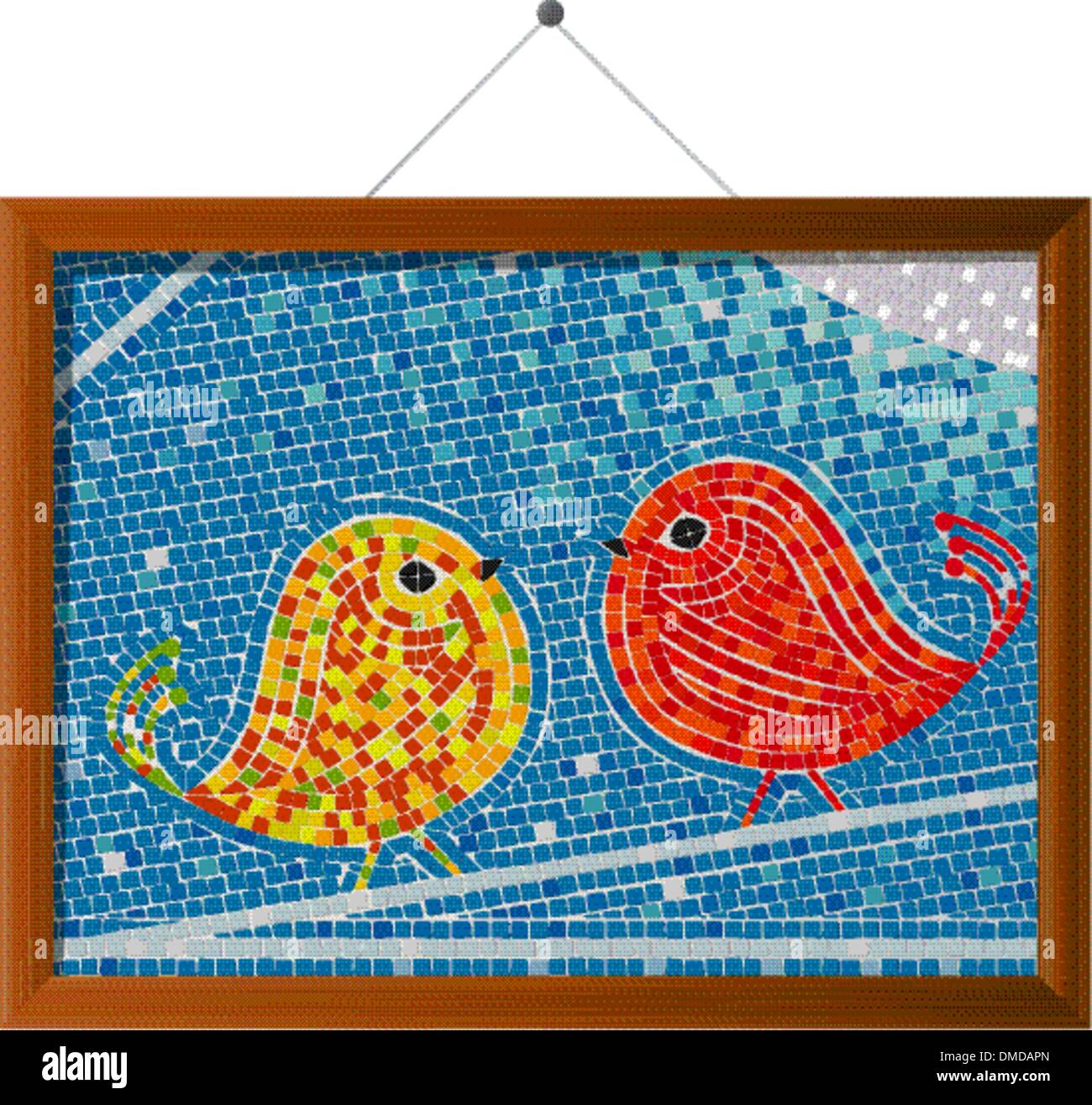 Mosaic tile birds Stock Vector Image & Art - Alamy