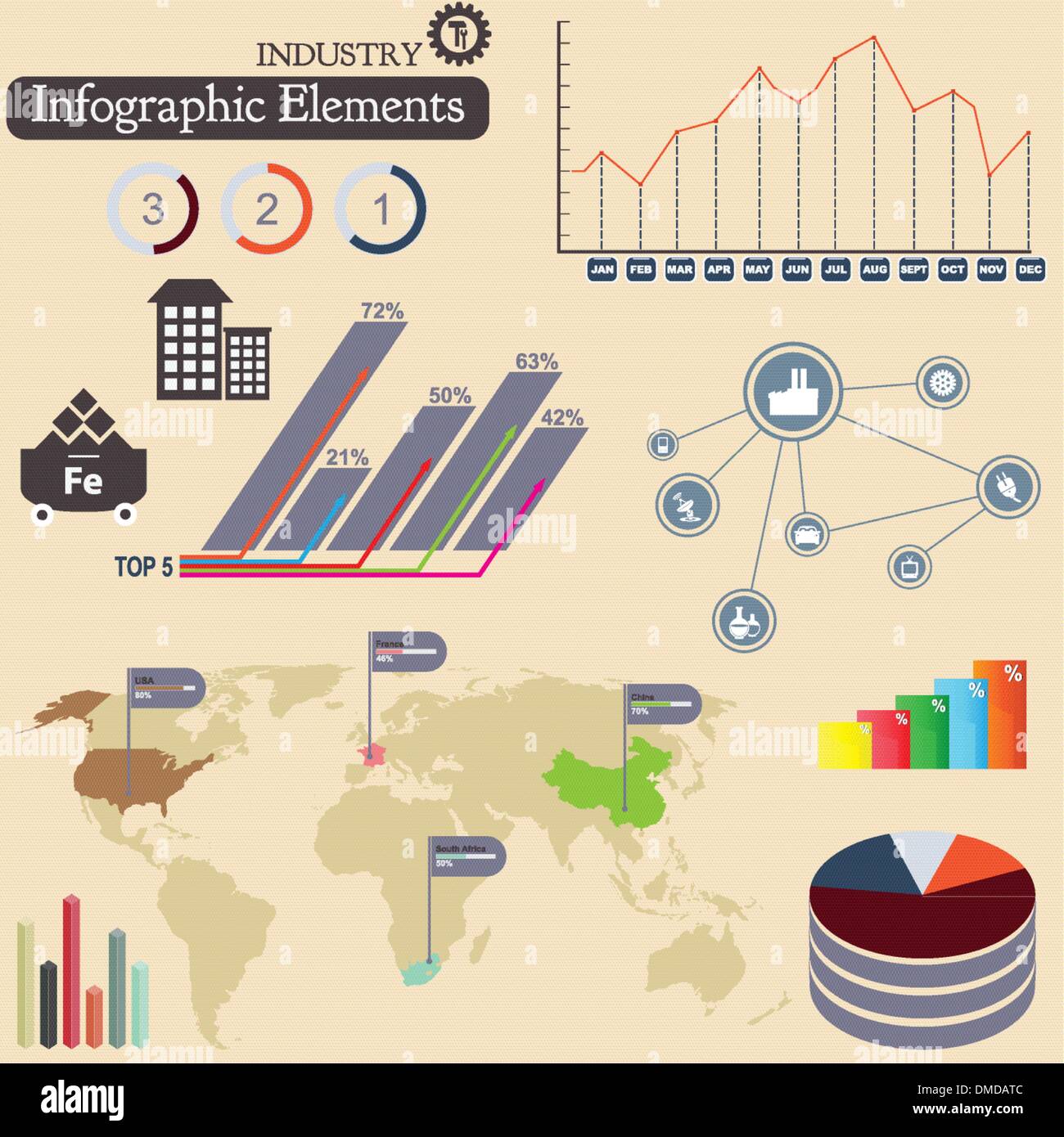 Infographics elements. Industry Stock Vector Image & Art - Alamy
