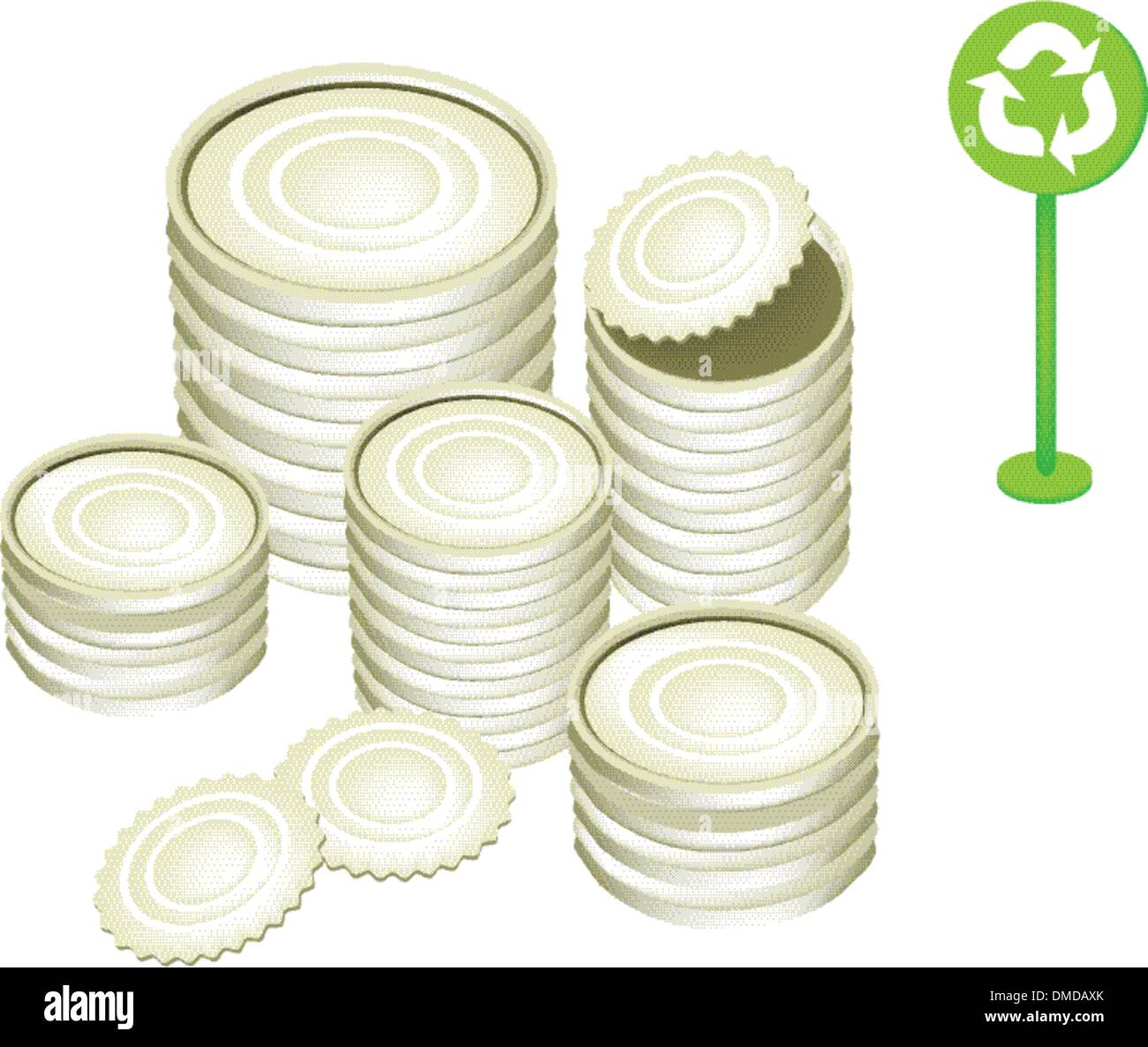 Crushed metal recycling Stock Vector Images - Alamy