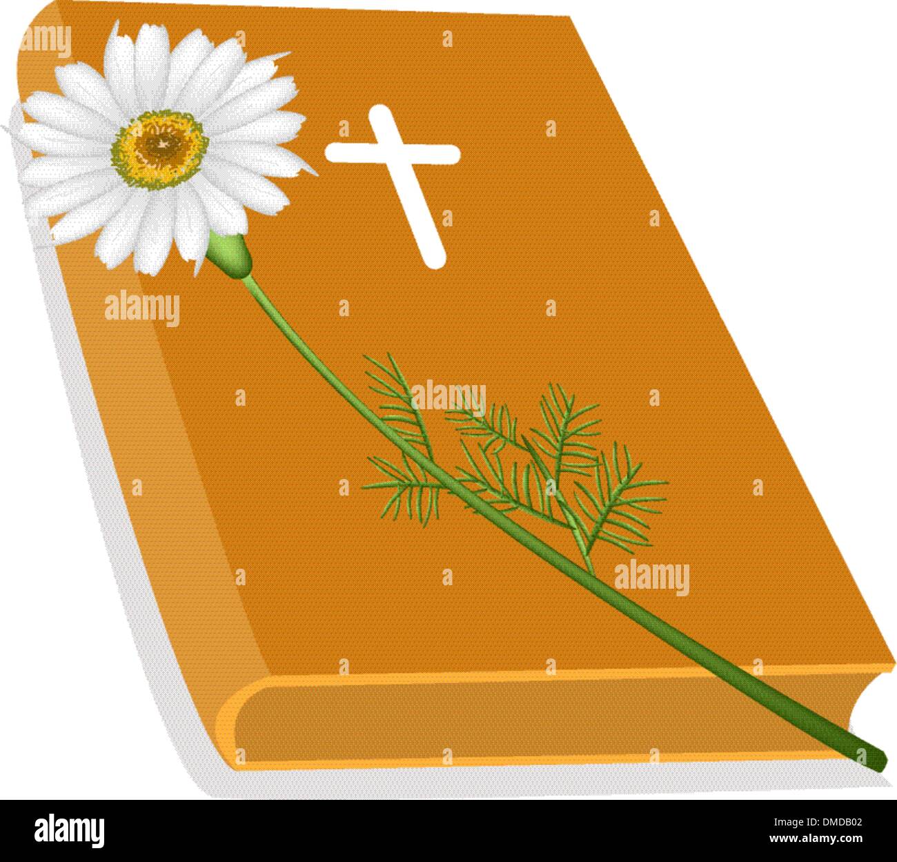 Holy Bible with Wooden Cross and Daisy Flower Stock Vector Image & Art ...