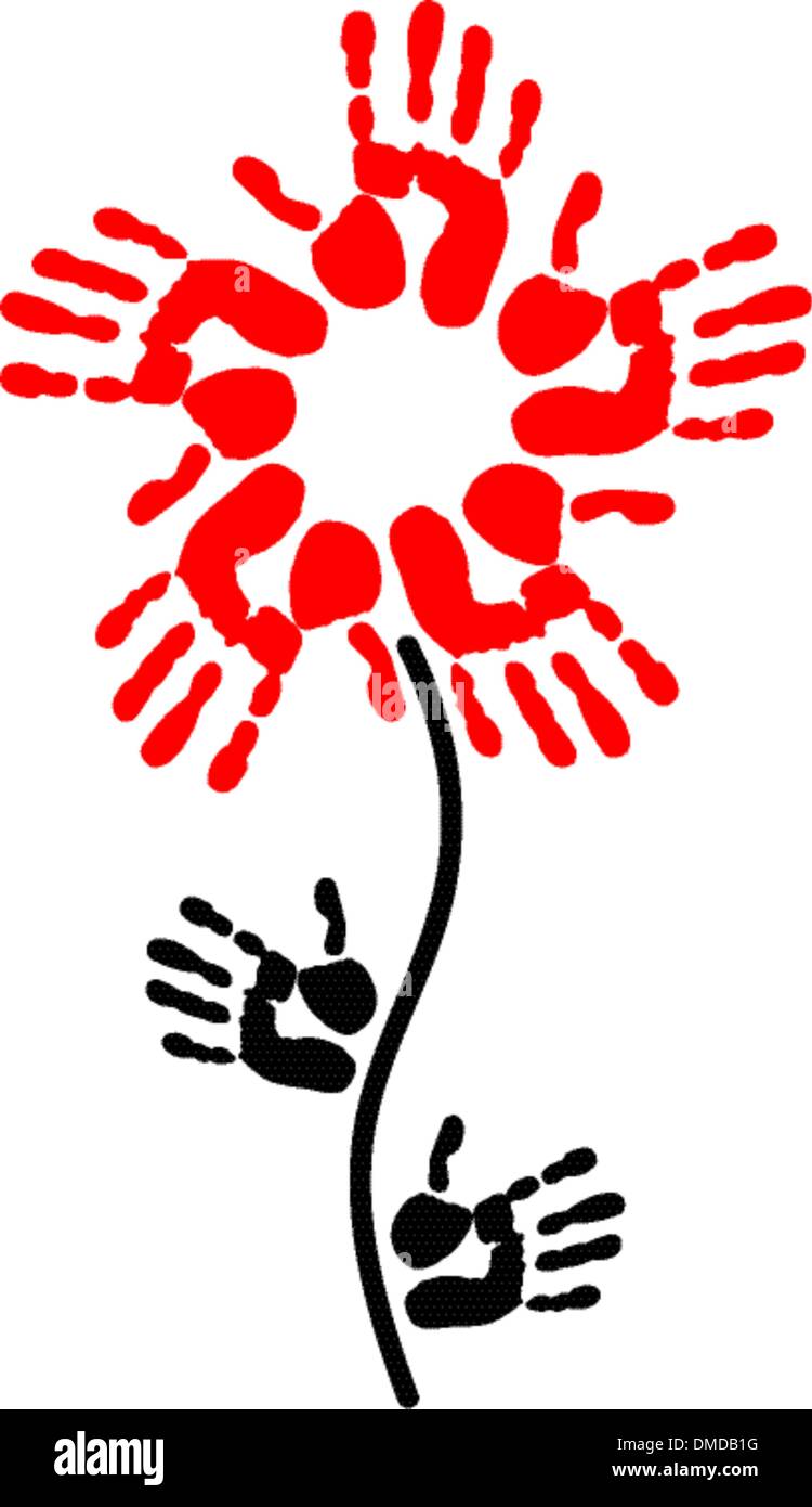 Blue flower smile in Stock Vector Images - Alamy