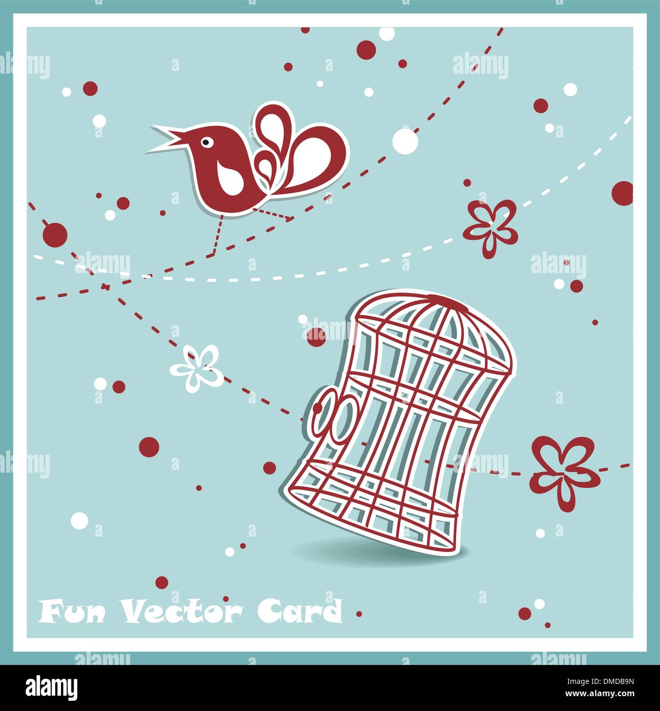 wedding invitation card with a bird cage Stock Vector Image & Art - Alamy