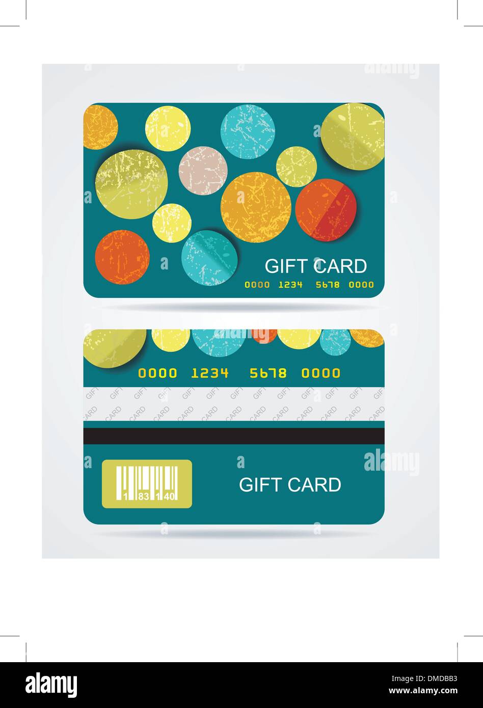 Collection of gift cards with circles. Vector background Stock Vector ...