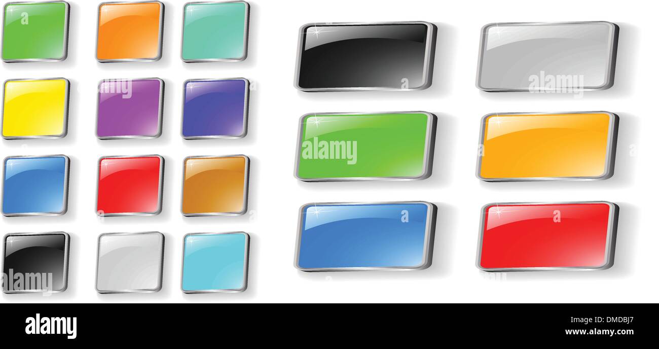 the vector set of colored buttons Stock Vector Image & Art - Alamy