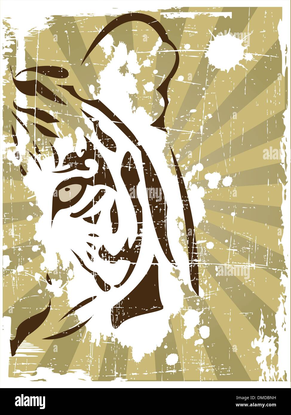 the vector abstract tiger head Stock Vector Image & Art - Alamy