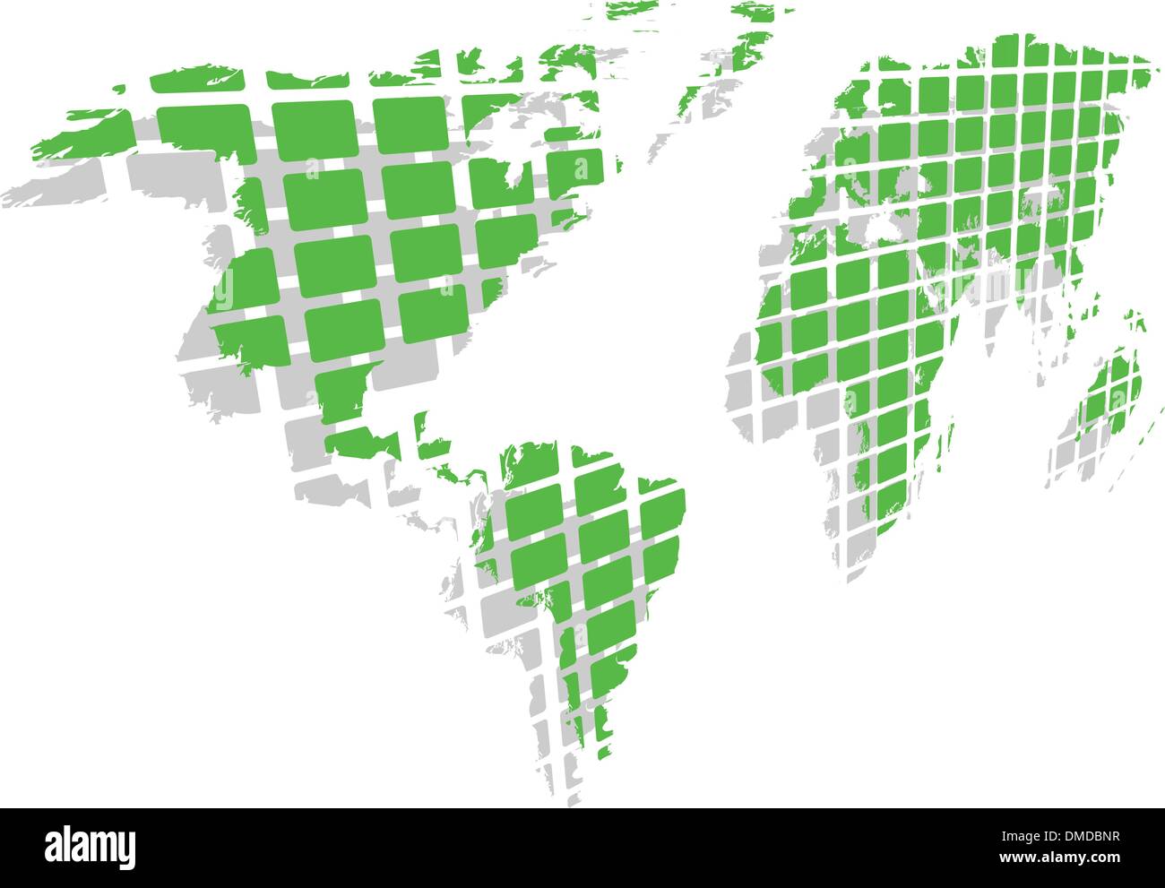 the vector green world map Stock Vector Image & Art - Alamy