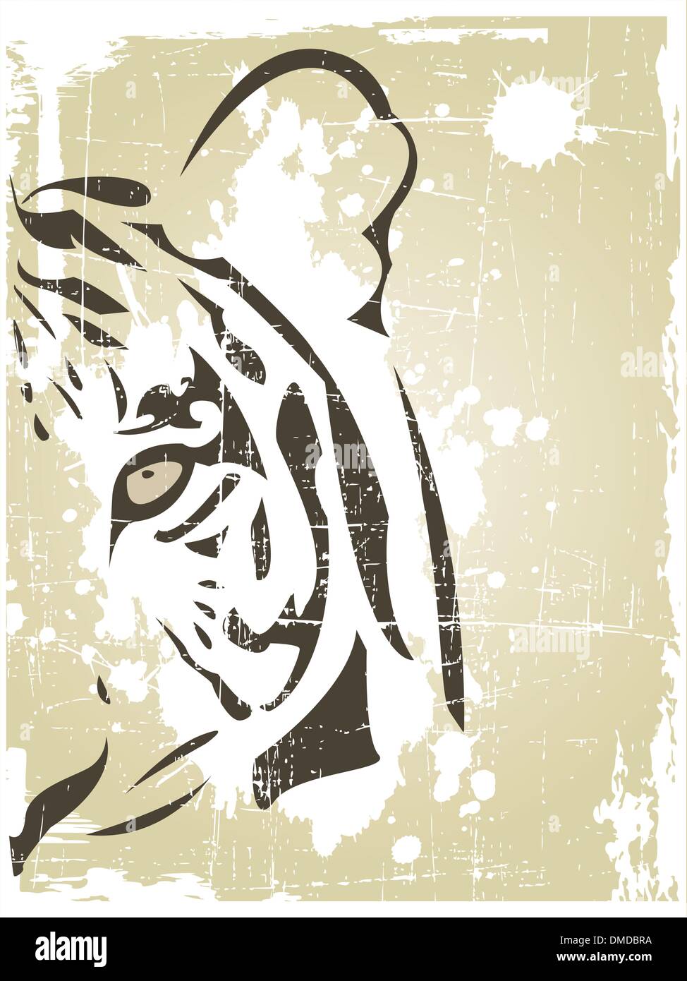 the vector abstract tiger head Stock Vector Image & Art - Alamy