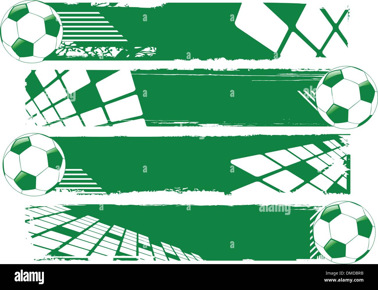 the green vector banner soccer balls Stock Vector Image & Art - Alamy