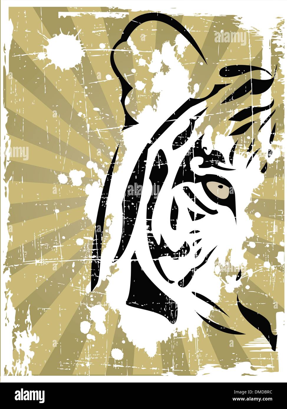 the vector abstract tiger head Stock Vector Image & Art - Alamy