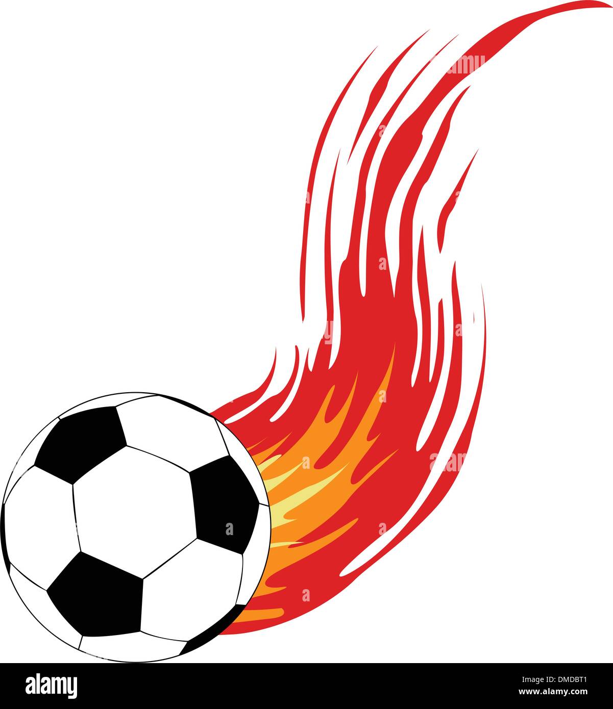 the vector soocer ball with fire Stock Vector Image & Art - Alamy