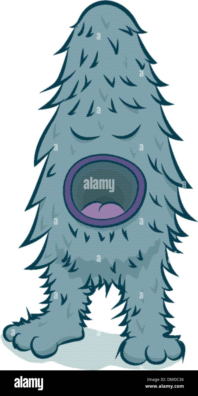 Vector furry blue monster Stock Vector Image & Art - Alamy