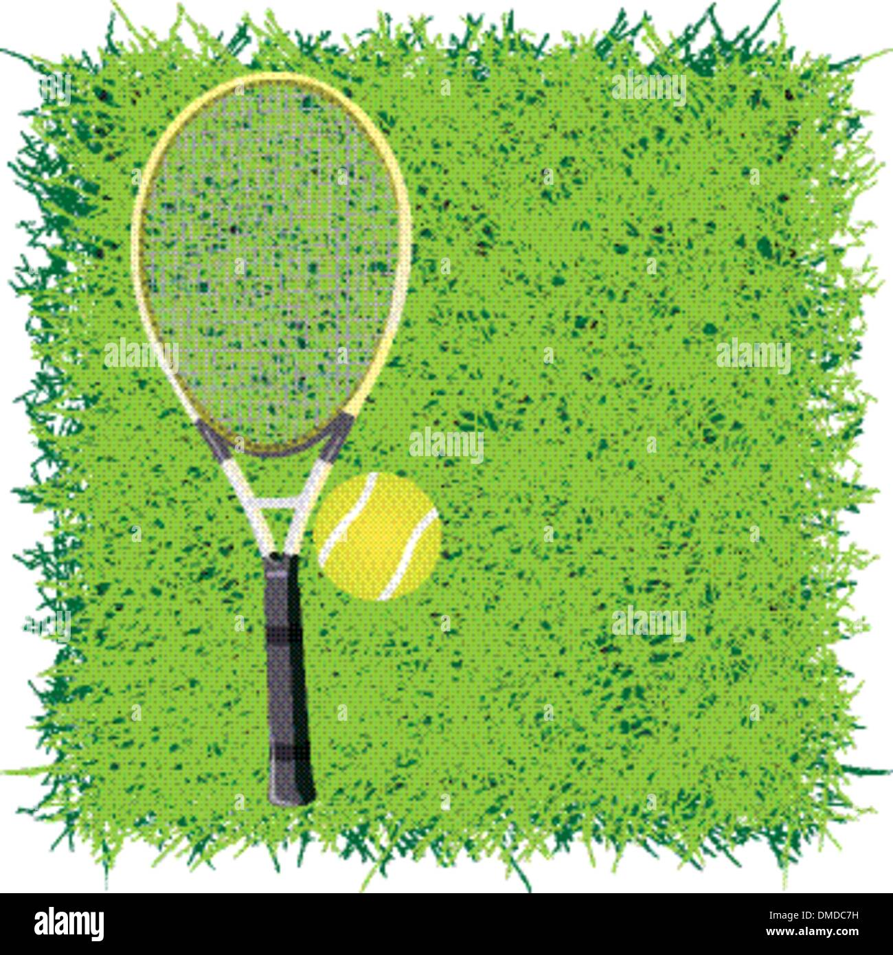 Grass racquet tennis Stock Vector Images - Alamy