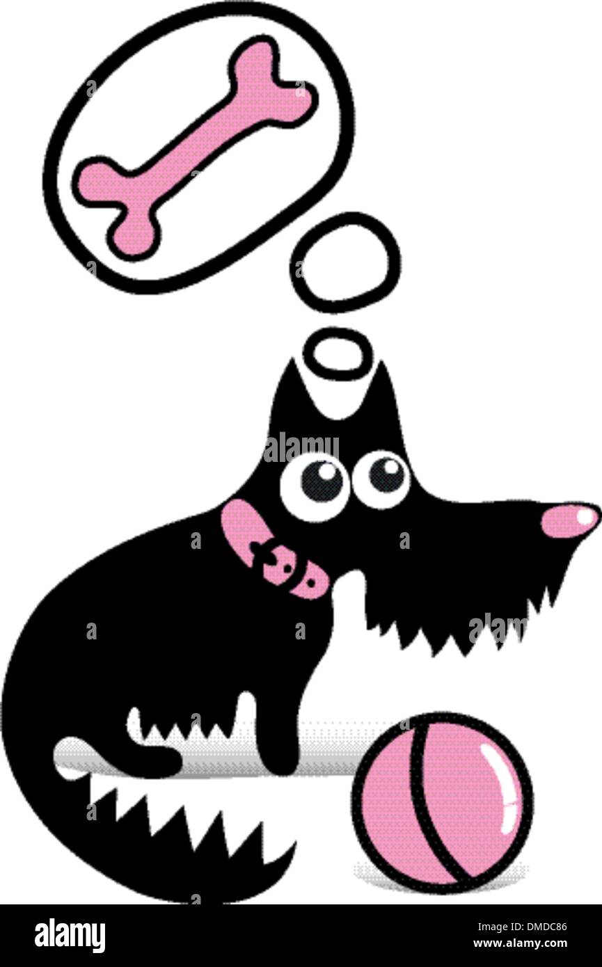 Cute collar bone dog Stock Vector Images - Alamy