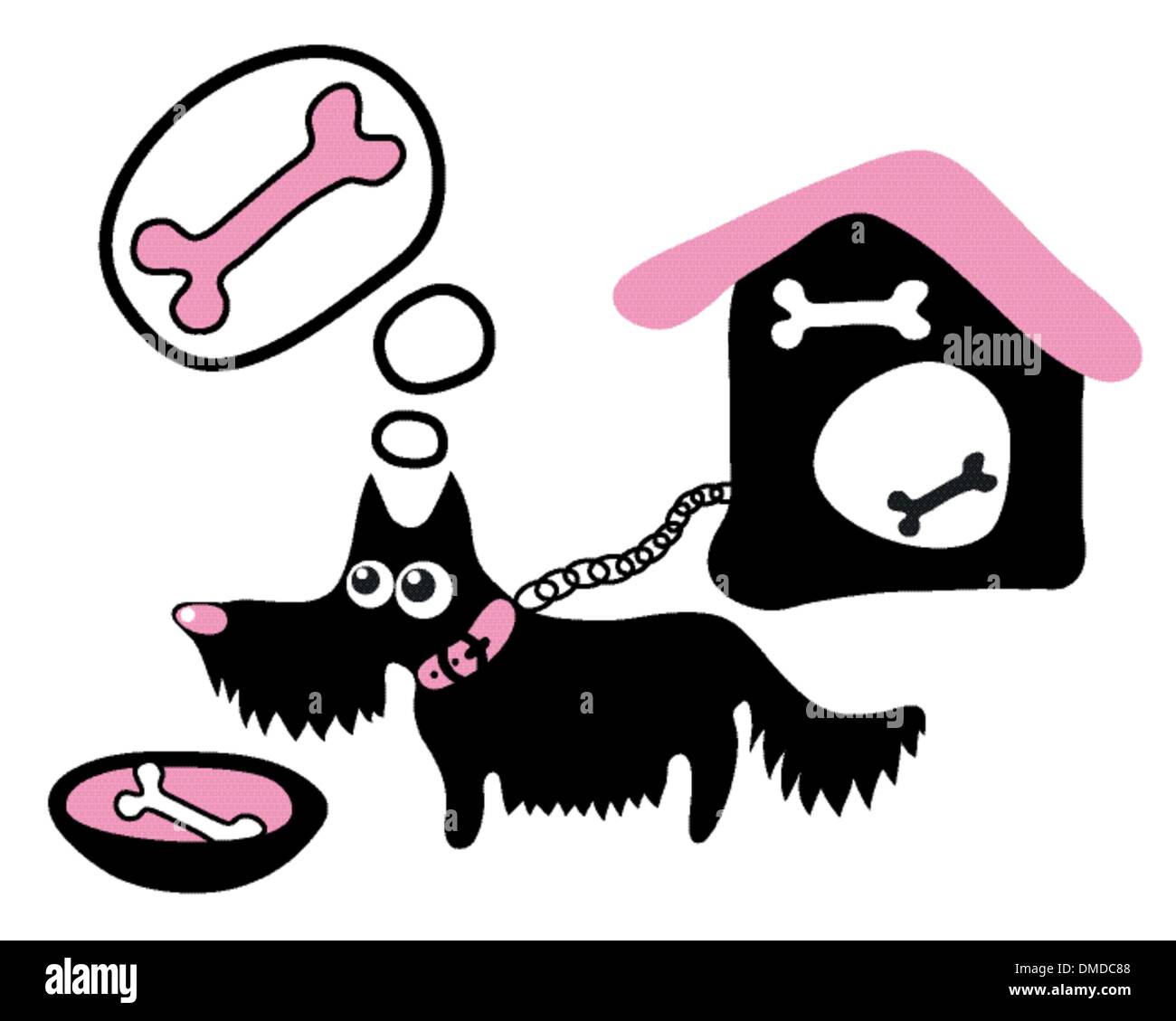 Cute collar bone dog Cut Out Stock Images & Pictures - Alamy