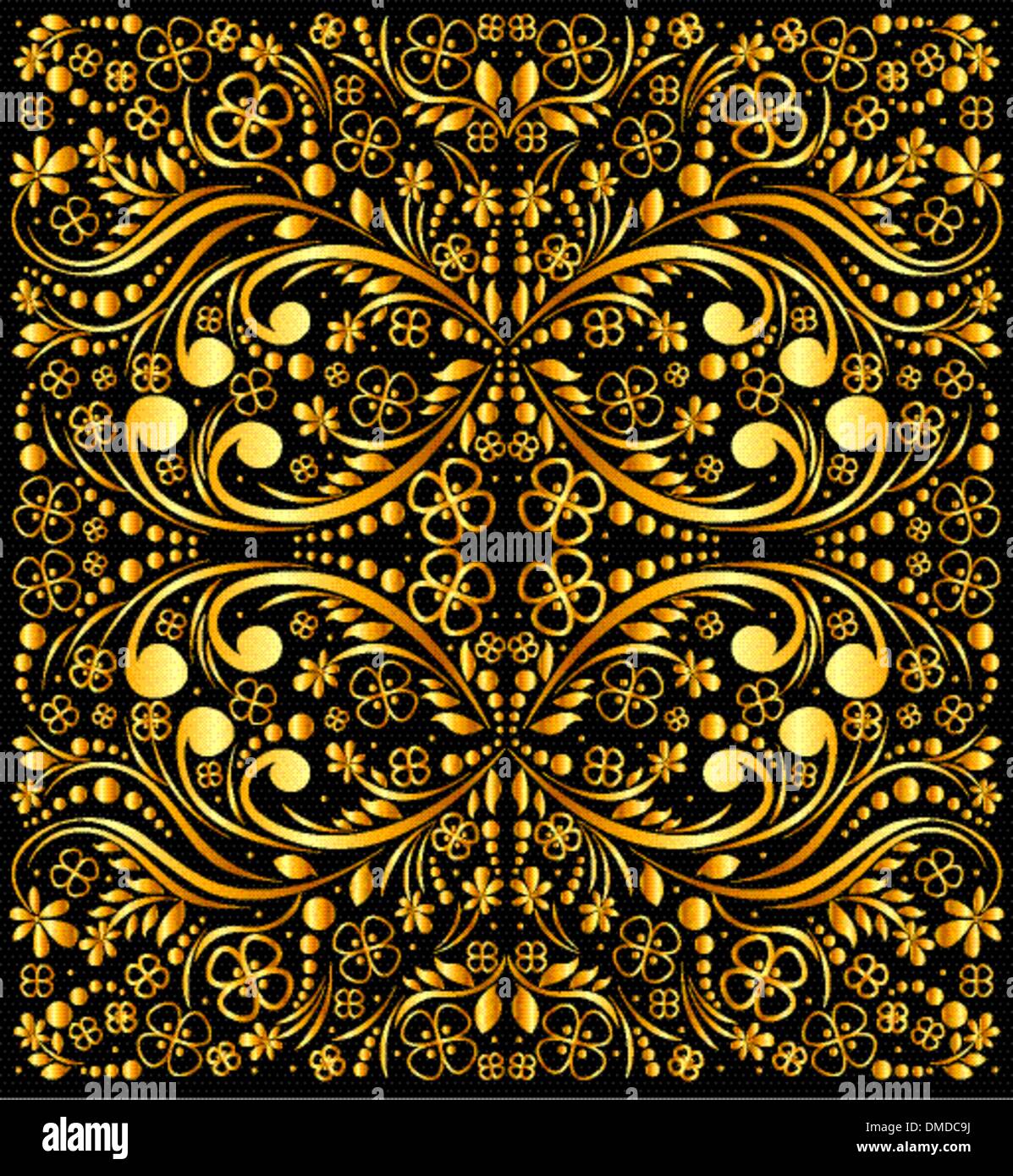 floral gold background Stock Vector Image & Art - Alamy