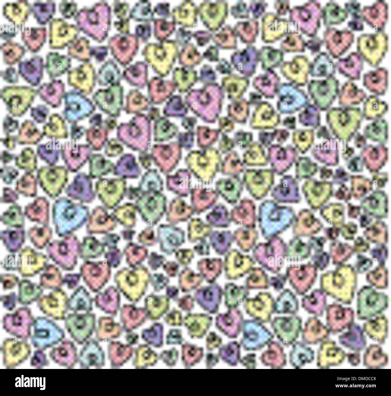 Pink heart bokeh on red Stock Vector Images - Alamy