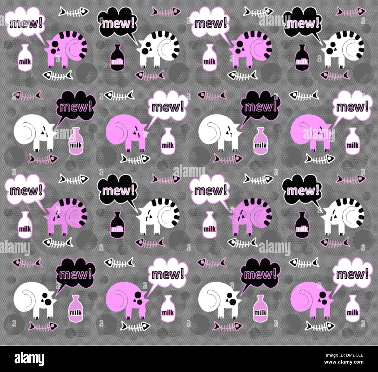 cats on a gray background Stock Vector Image & Art - Alamy