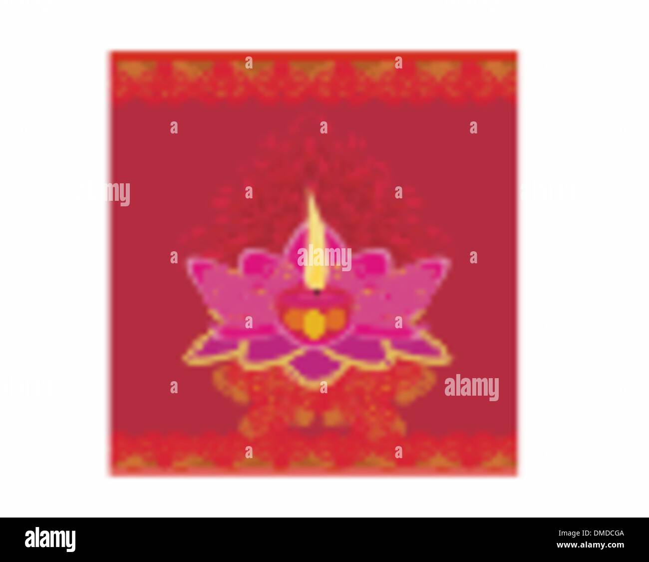 Lotus Oil Lamp - vector illustration Stock Vector Image & Art - Alamy