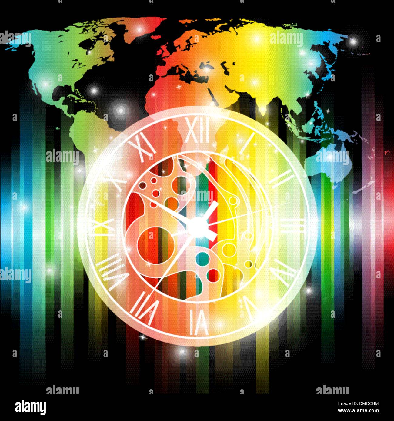 abstract clock background vector Stock Vector Image & Art - Alamy