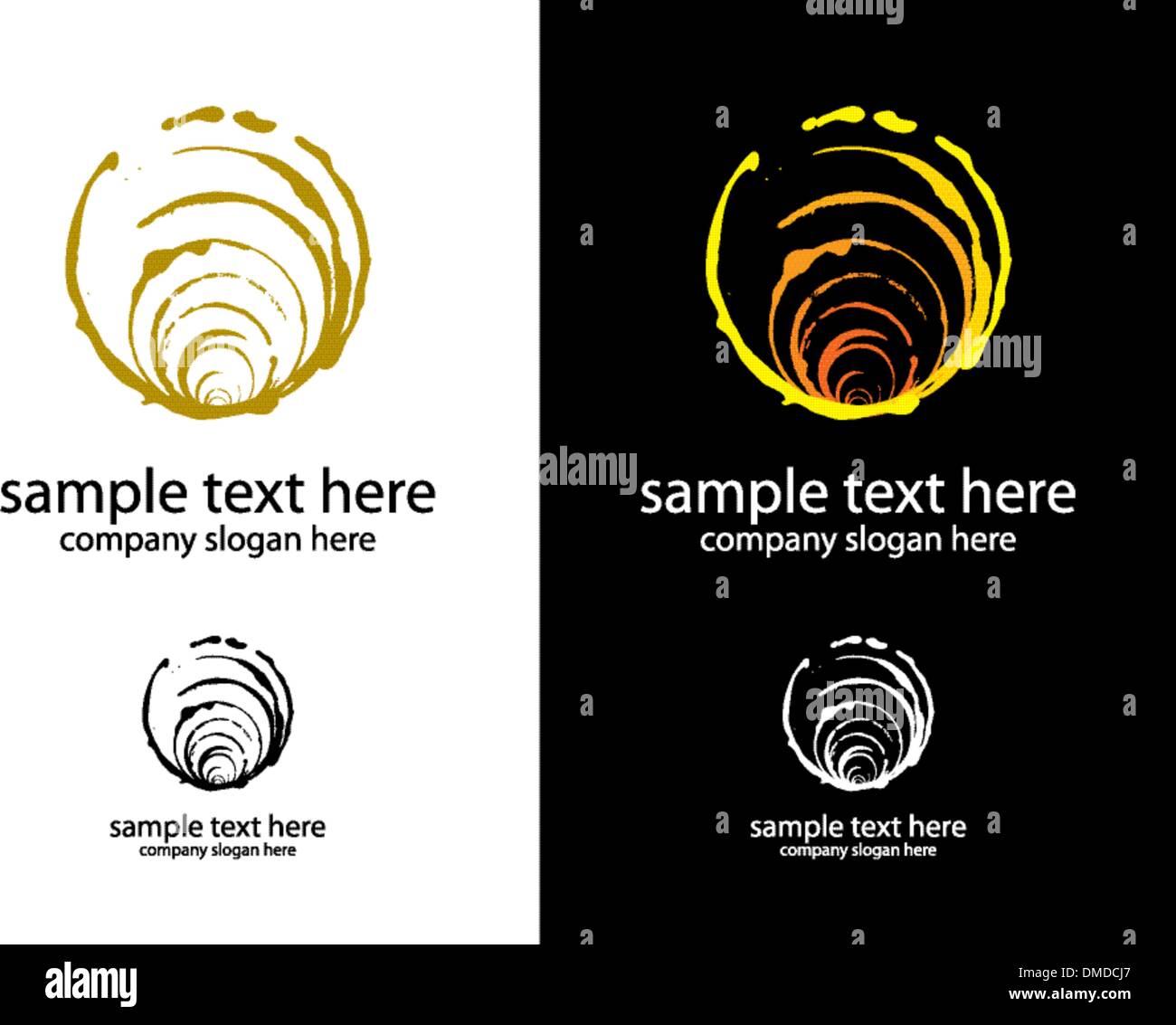 vector logo handmade circles brush Stock Vector Image & Art - Alamy