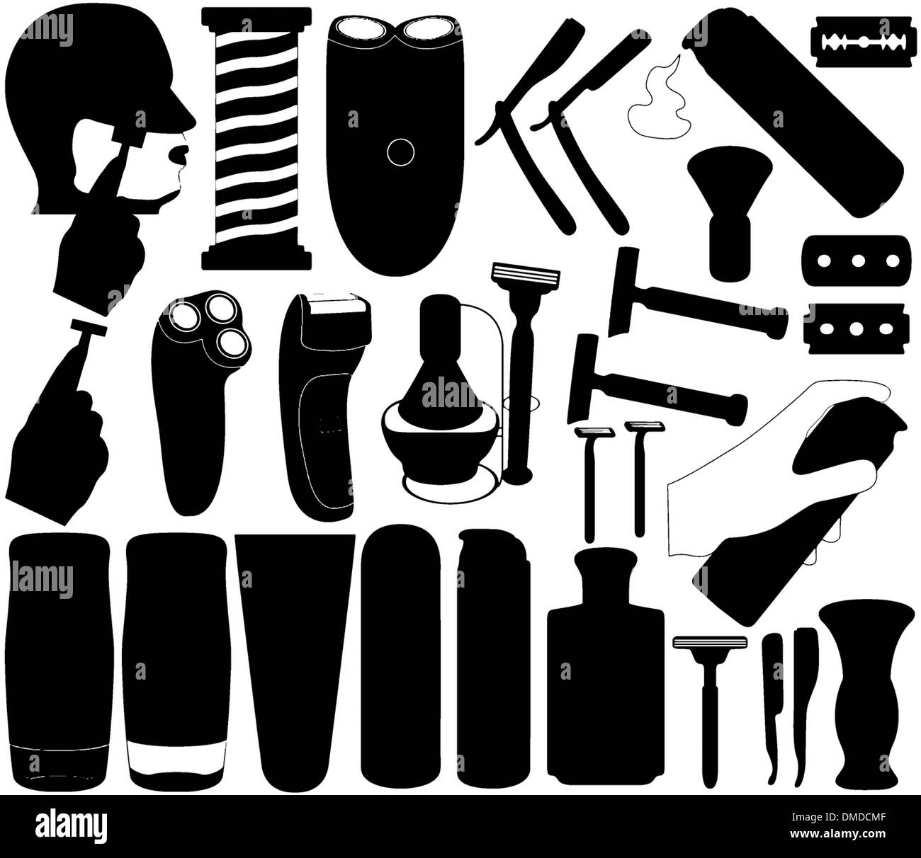 Black shaving brush Black and White Stock Photos & Images - Alamy