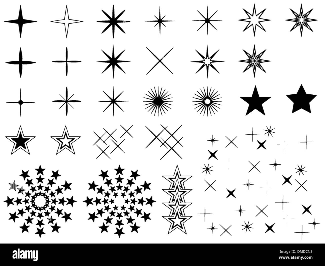 Stars tattoo Stock Vector Images - Alamy