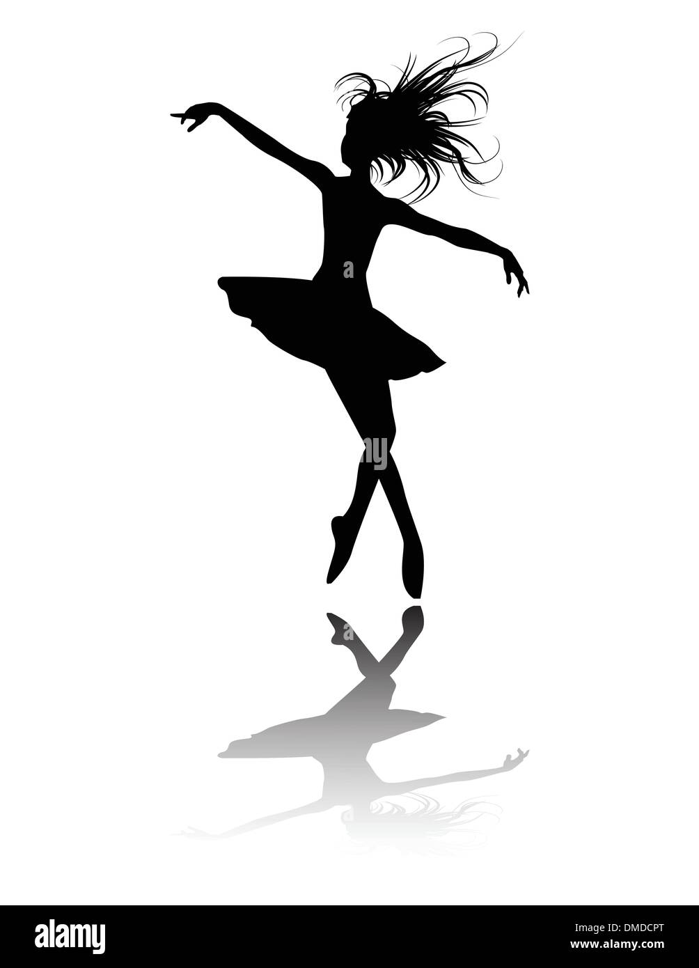 Dancer Silhouette Arabesque Attitude