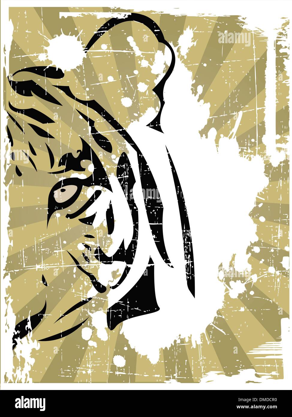 the vector abstract tiger head Stock Vector Image & Art - Alamy