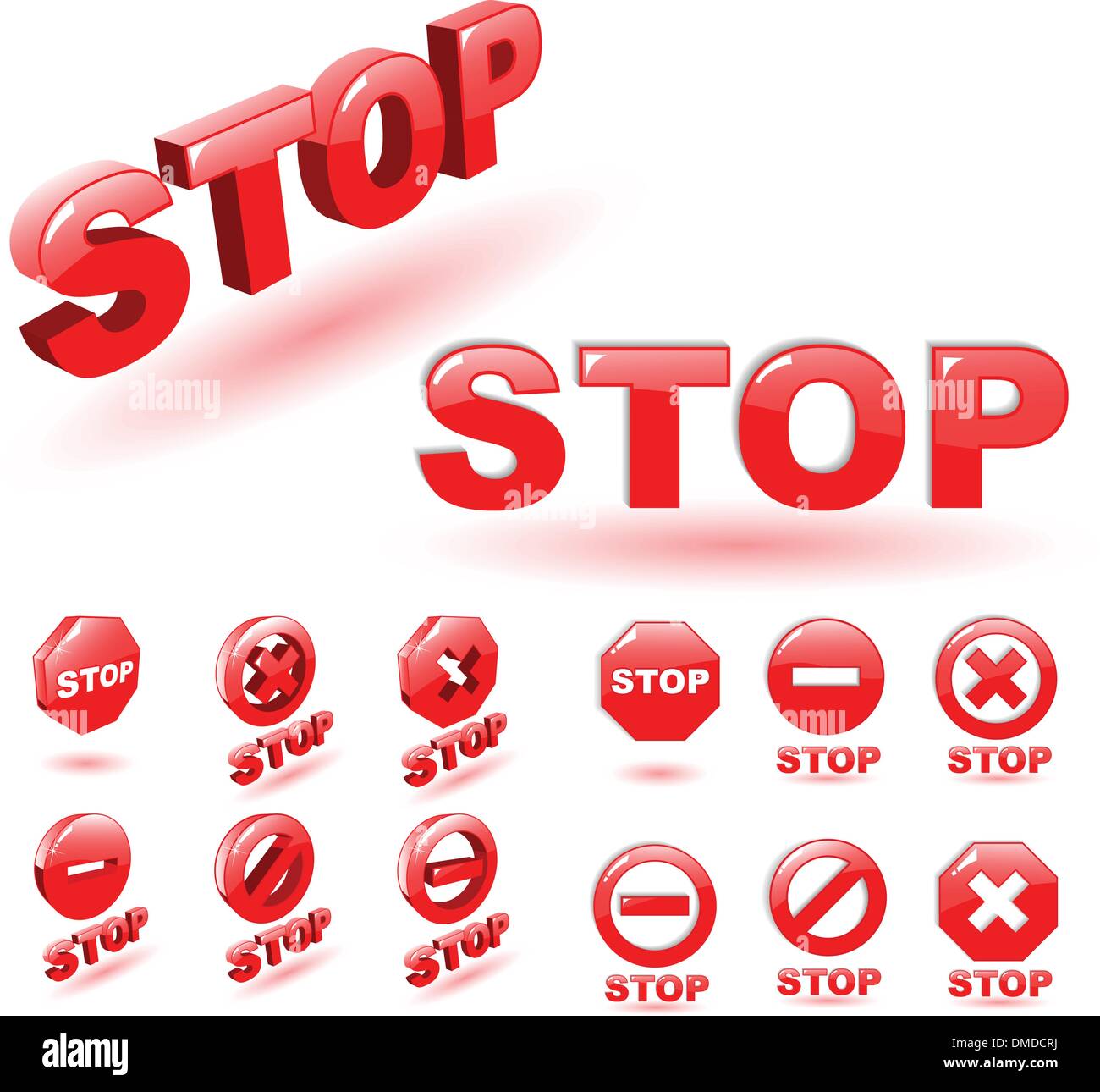 Three way stop Stock Vector Images - Alamy