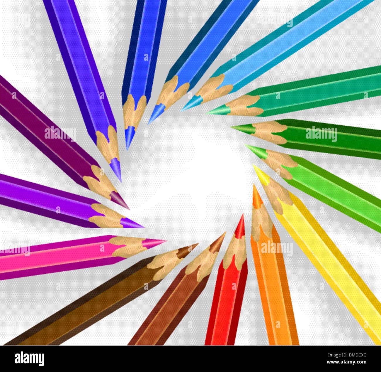 colored pencils in a circle Stock Vector Image & Art - Alamy