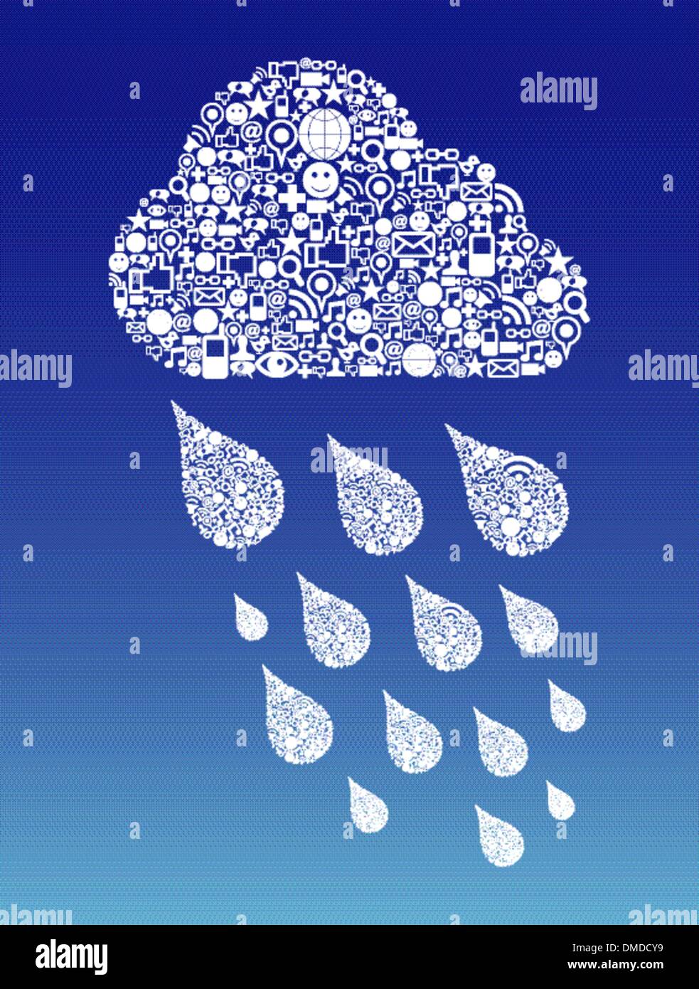 Cloud computing social media background Stock Vector Image & Art - Alamy