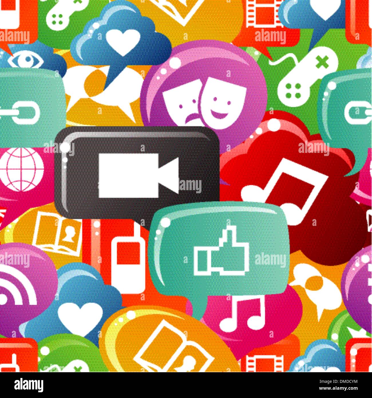 Social media colorful pattern Stock Vector Image & Art - Alamy
