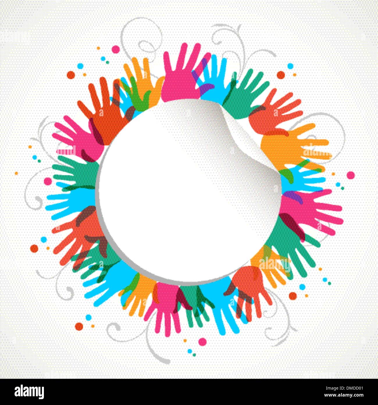 Color hand print Stock Vector Images - Alamy