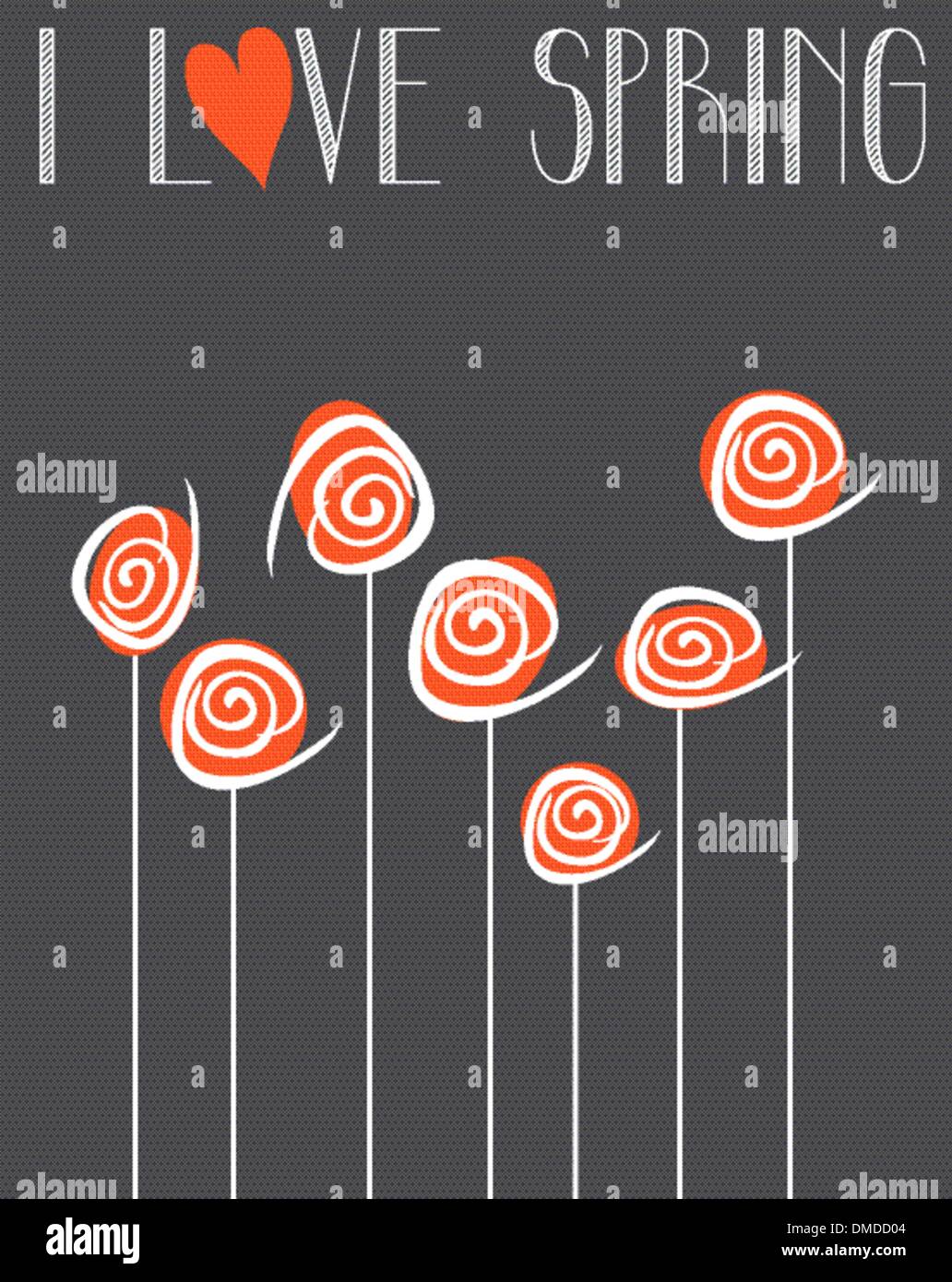 I love spring chalkboard background Stock Vector Image & Art - Alamy