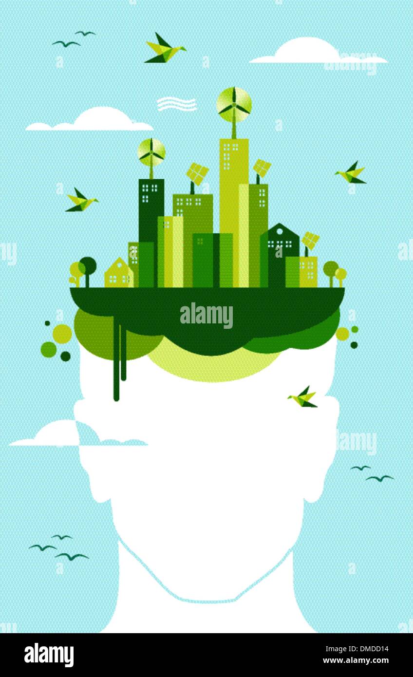 Green city ecology sustainable Stock Vector Images - Alamy