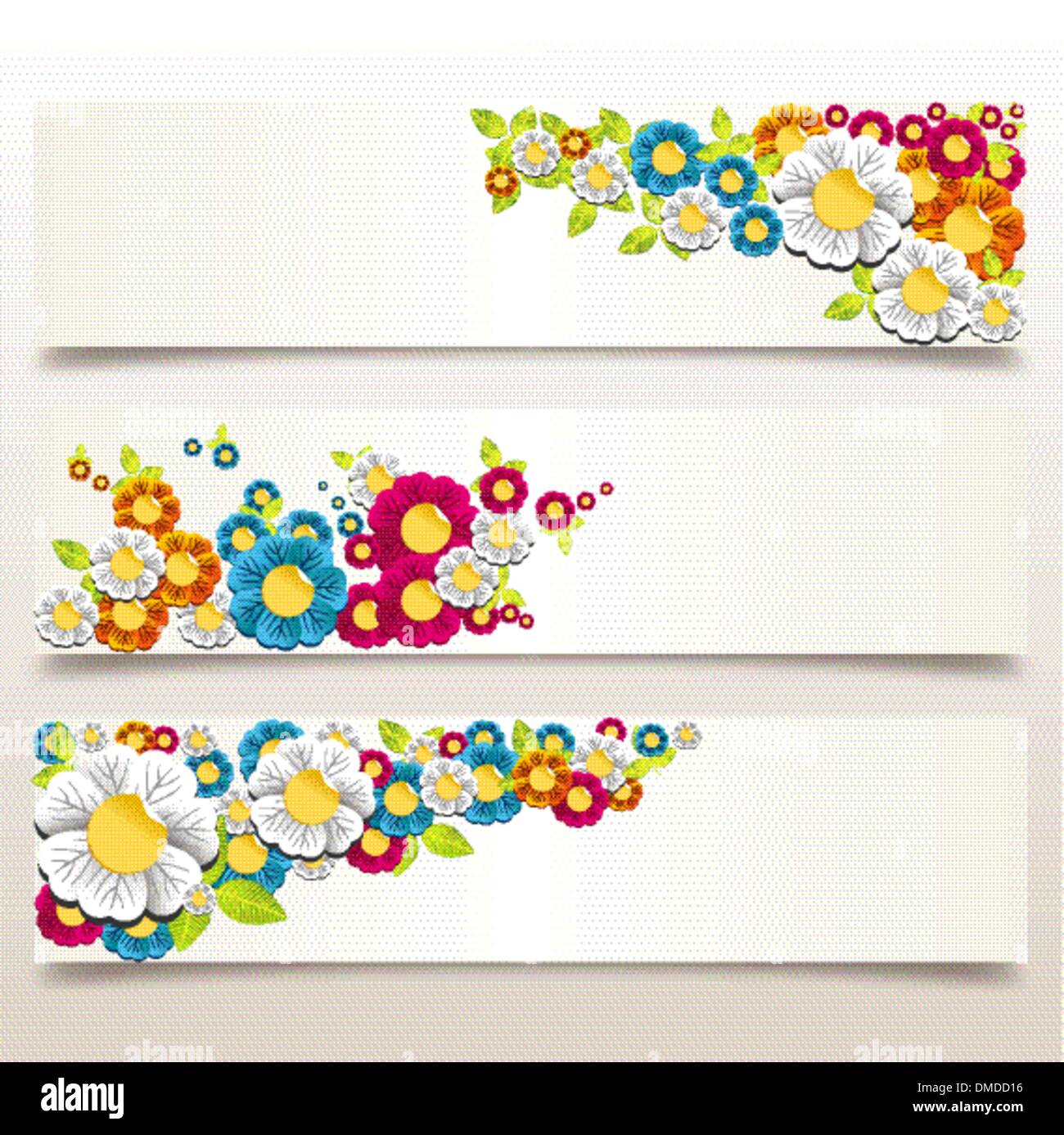 Spring Flower Banner Clip Art