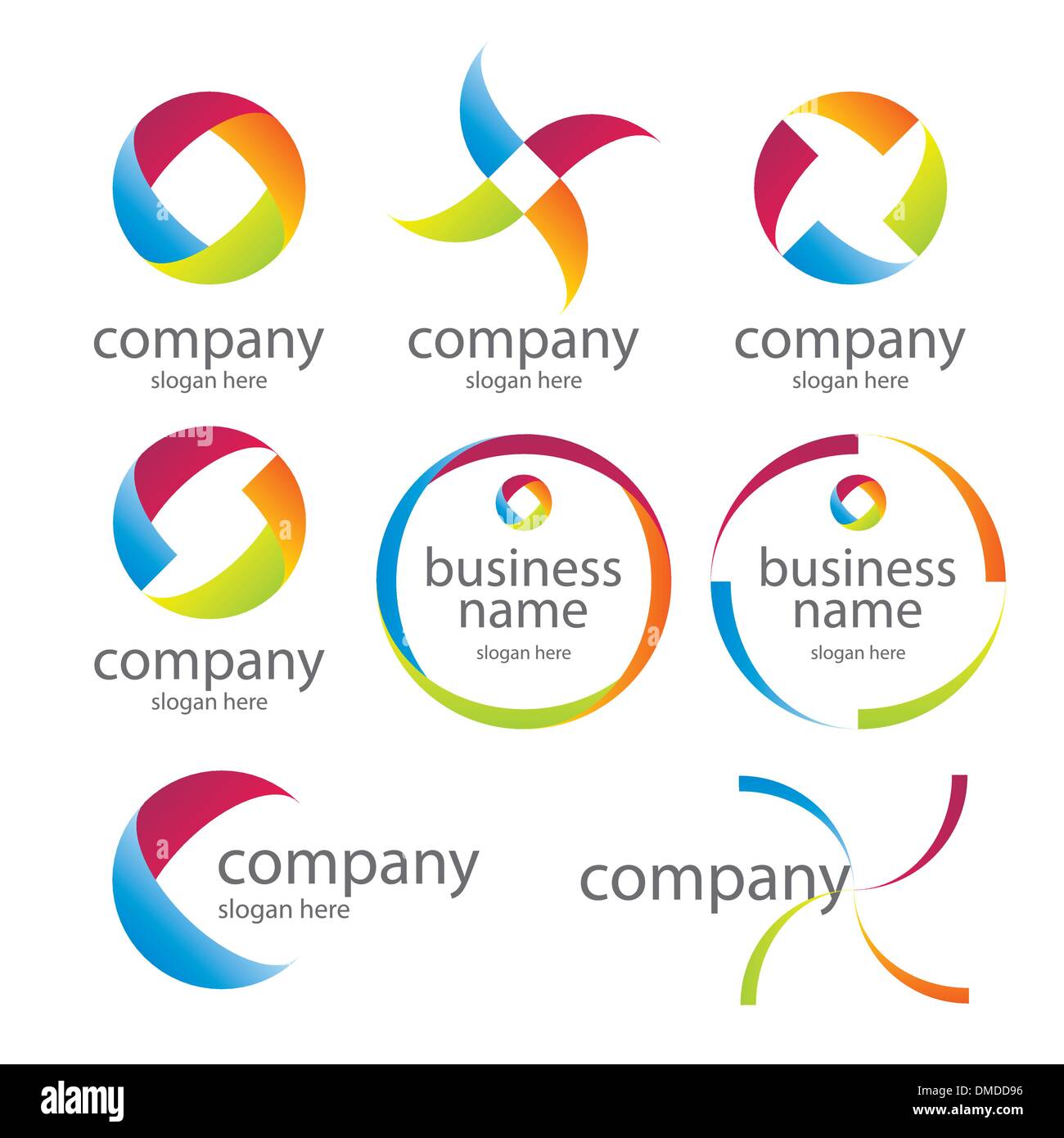 abstract round colored logos Stock Vector Image & Art - Alamy