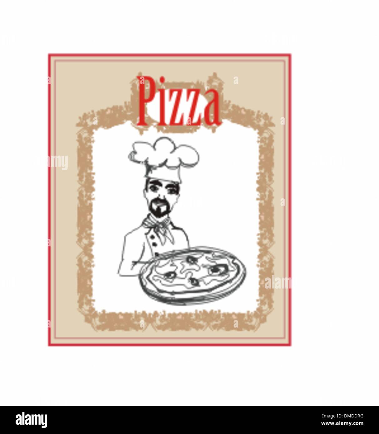 chef with pizza Stock Vector Image & Art - Alamy