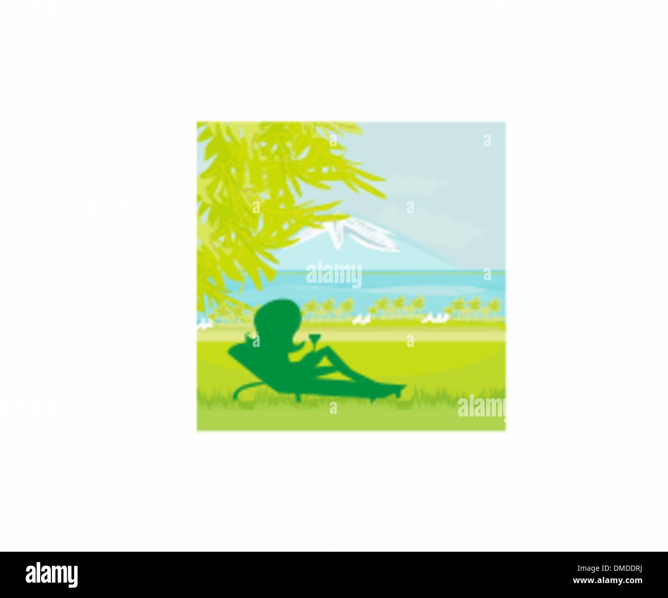 Sunbathing swimming pool Stock Vector Images - Alamy