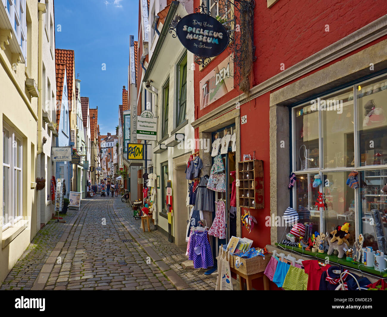 Buildings in the historic schnoor district in bremen hi-res stock ...
