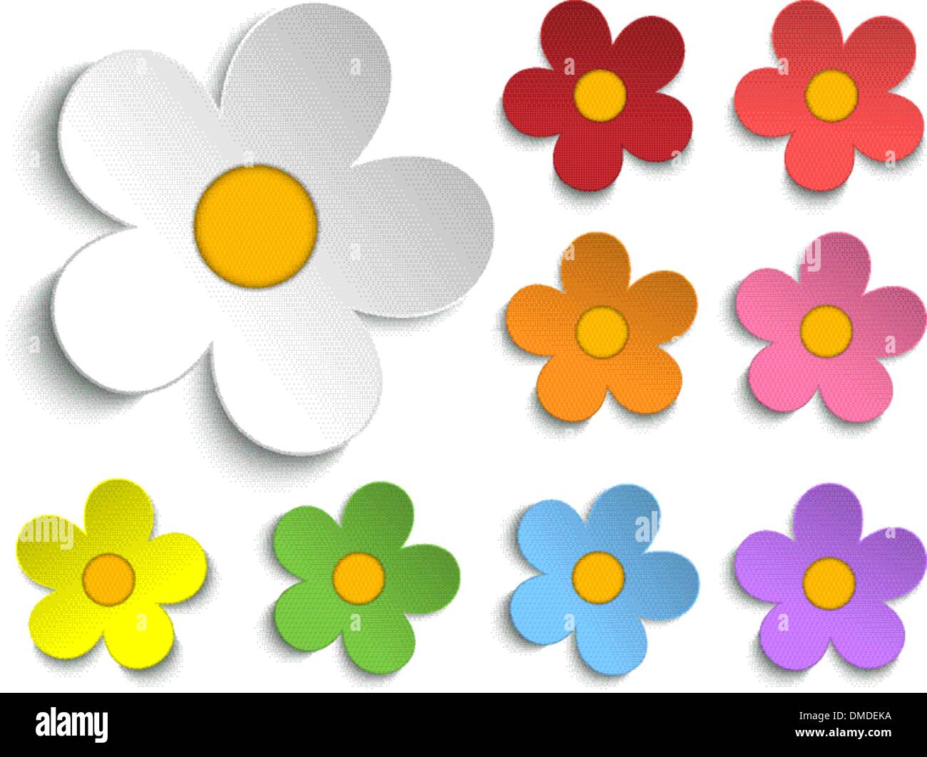 Beautiful Spring Flowers Collection Set of 9 Stock Vector Image & Art ...