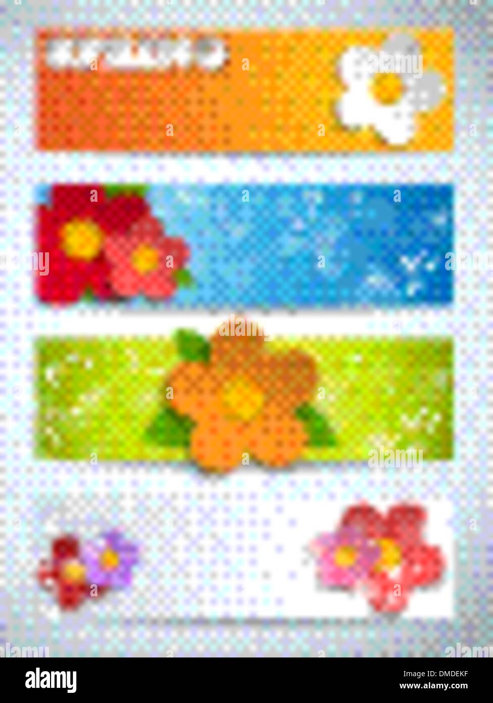 Set vintage space banners Stock Vector Images - Alamy