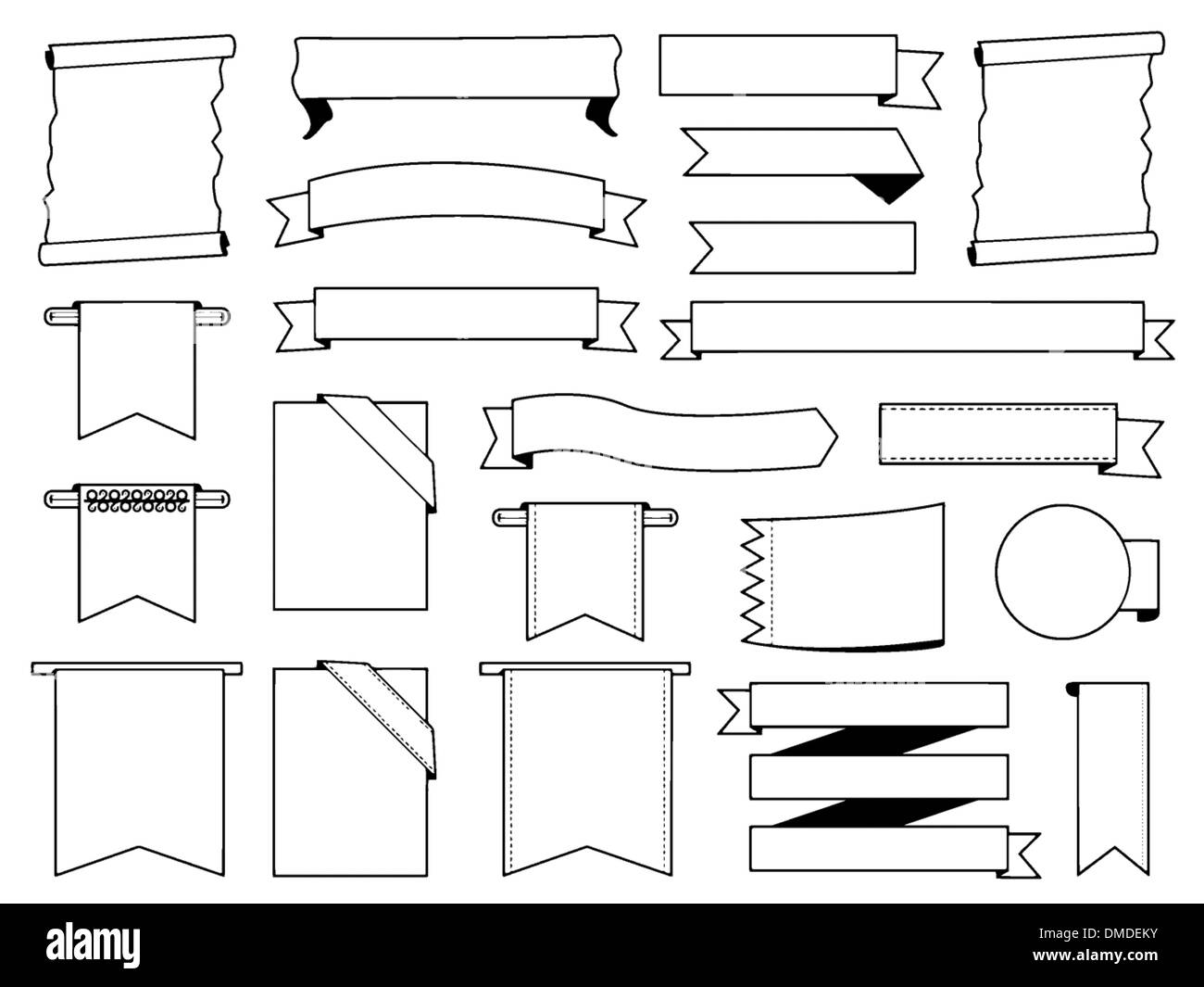White labels set Stock Vector Image & Art - Alamy