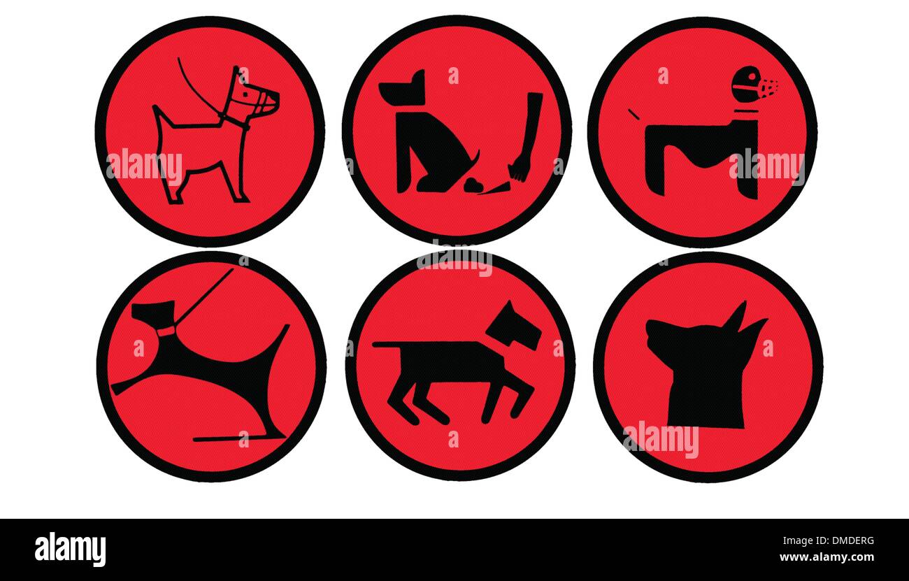 Dog vector signs Stock Vector Image & Art - Alamy