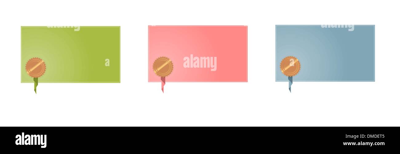 rectangle templates with seal Stock Vector Image & Art - Alamy
