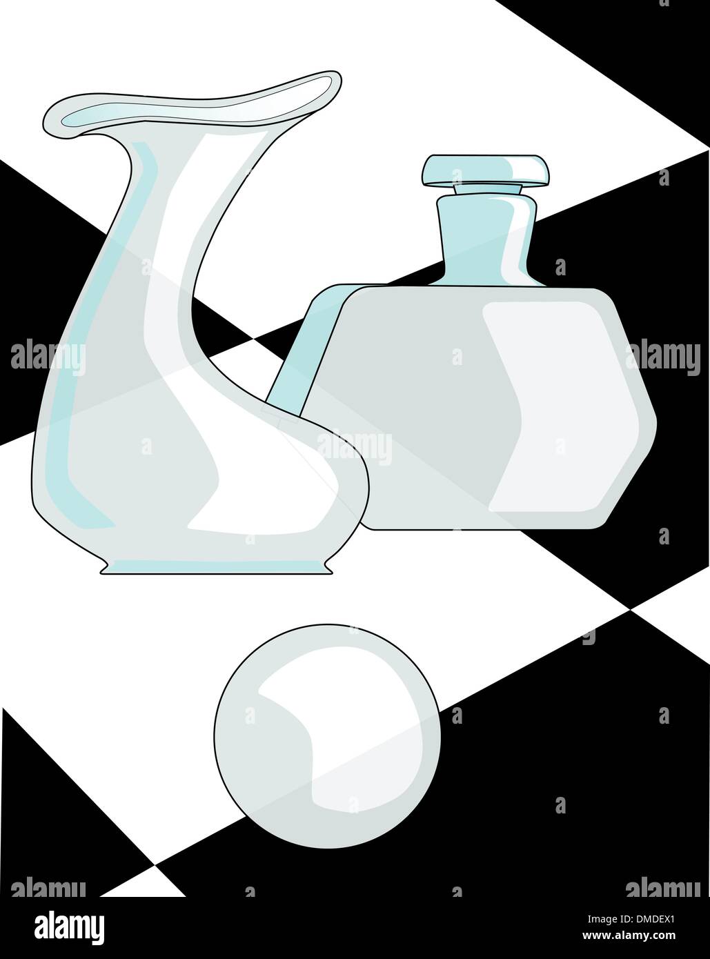 Modern glass top table Stock Vector Images - Alamy