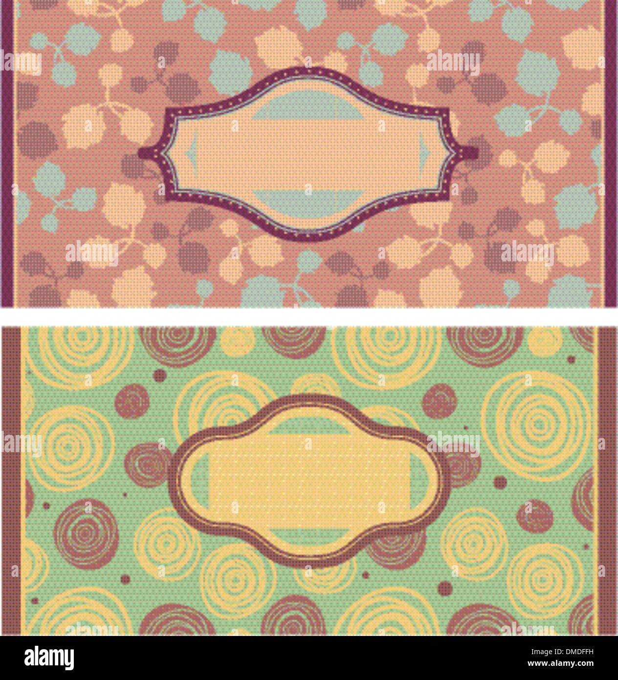 Set of card in retro style Stock Vector Image & Art - Alamy