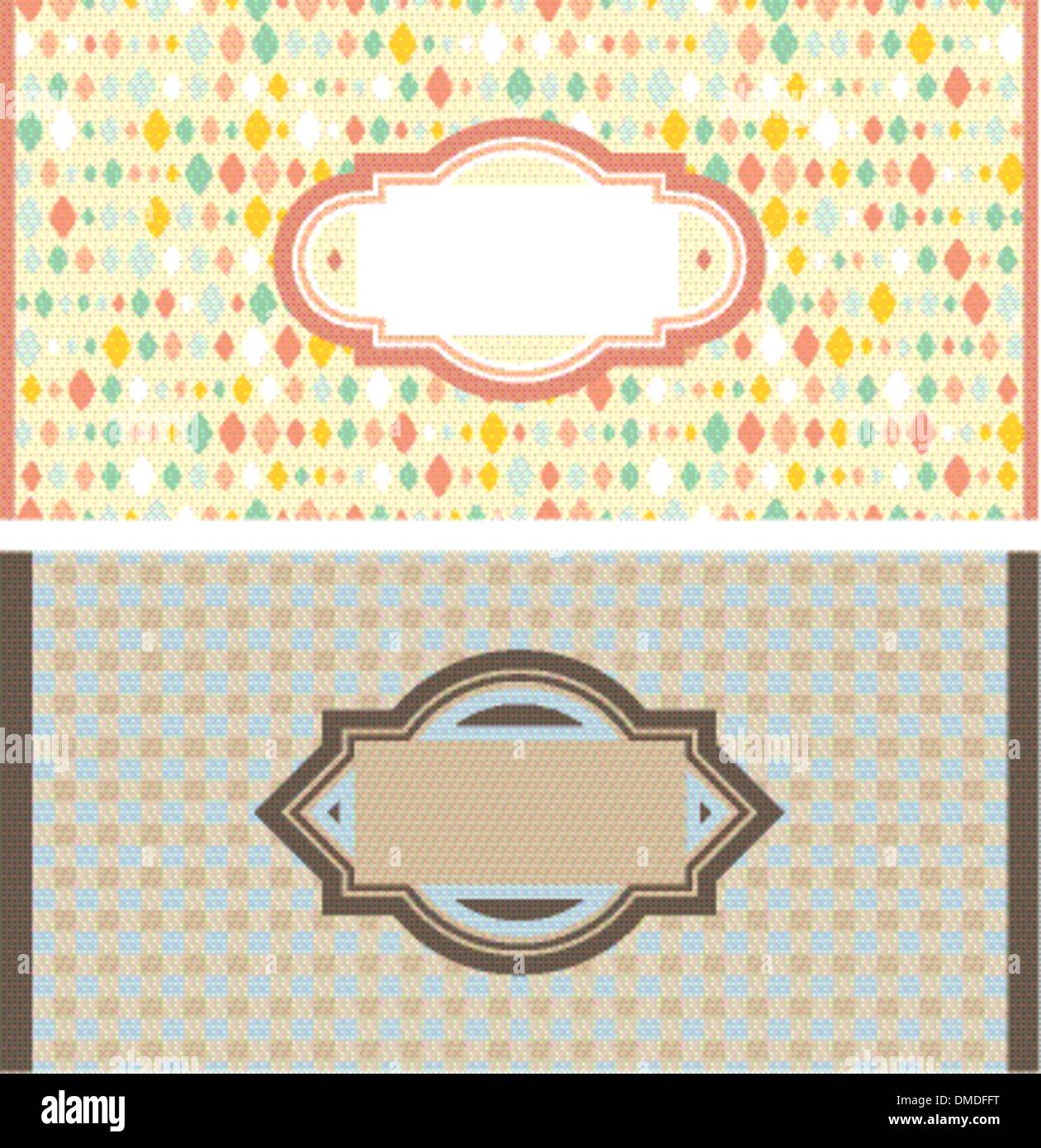 Set of card in retro style Stock Vector Image & Art - Alamy