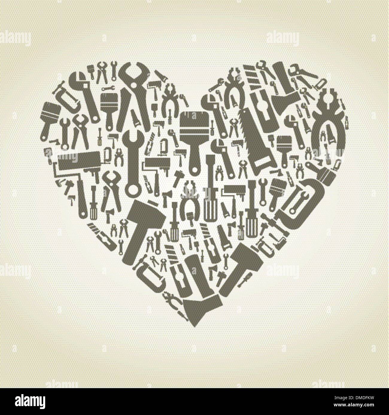 Heart the tool2 Stock Vector Image & Art - Alamy