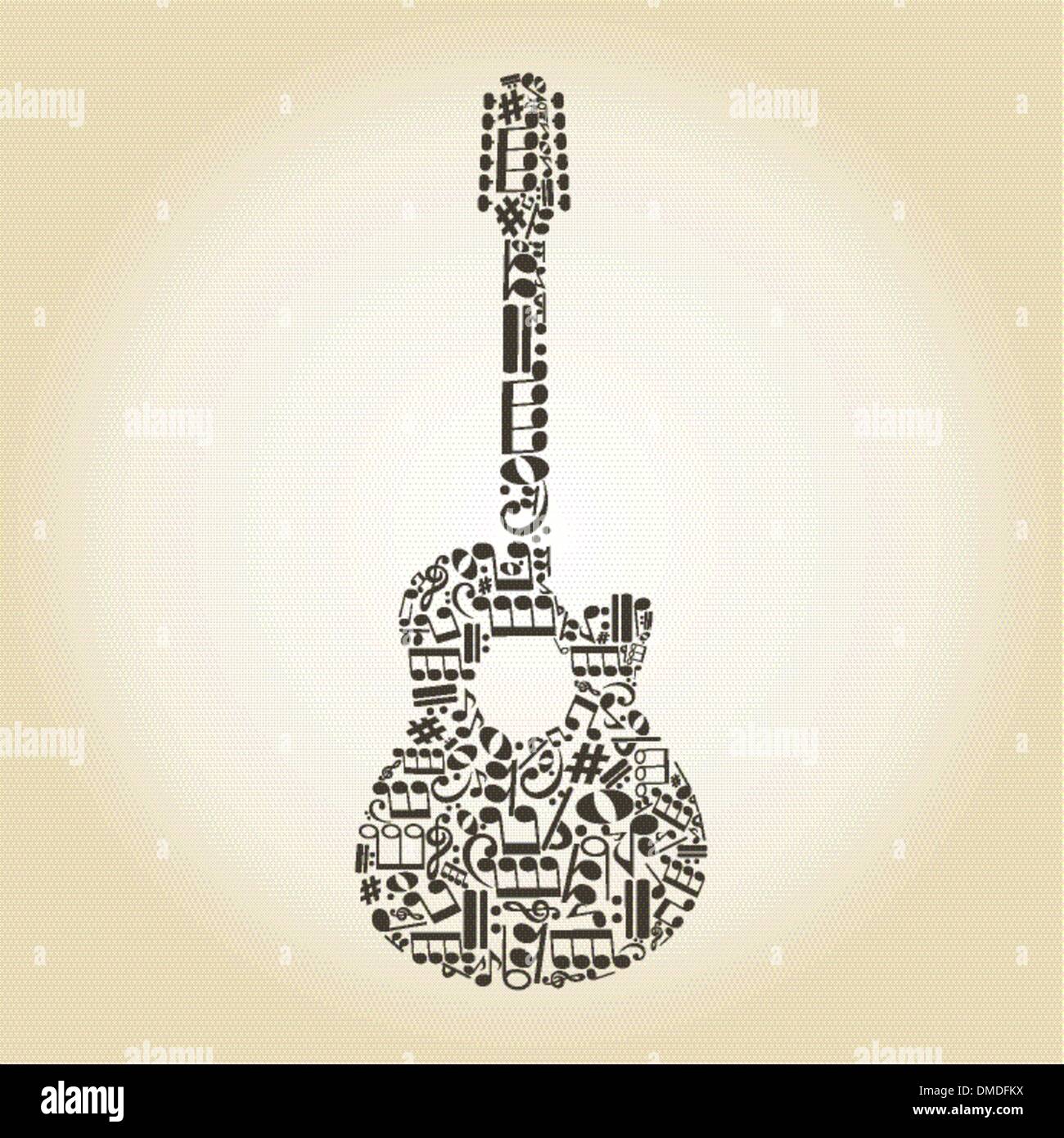 Guitar from notes Stock Vector Image & Art - Alamy